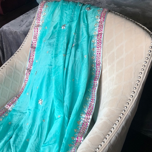 Dresses | Sea Green Brocade Indianpakistani Party Suit | Poshmark